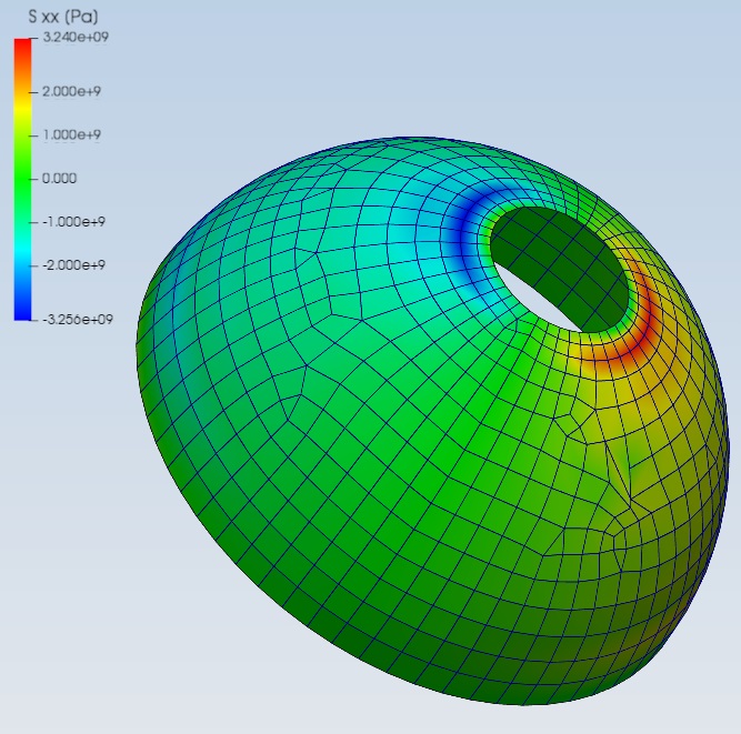 钛合金穿孔球力载荷s应力分析 - Simapps Store - 工业仿真APP商店