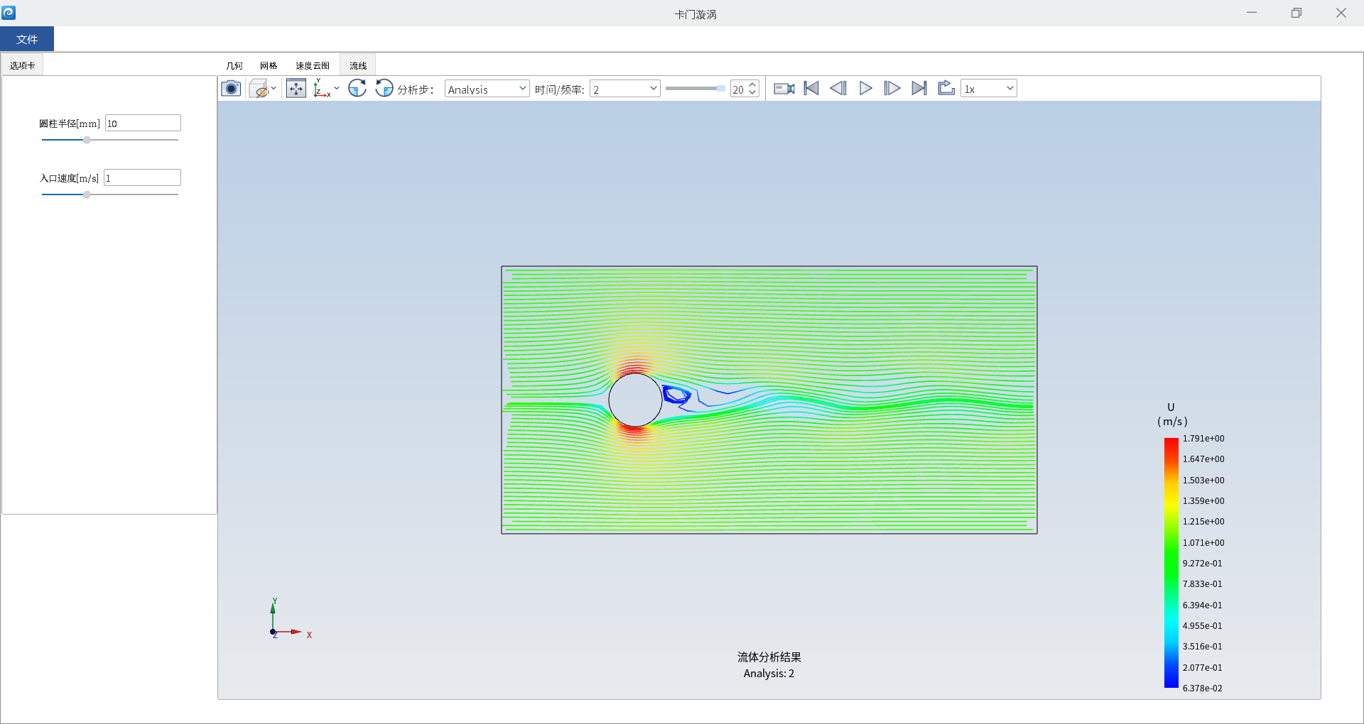 卡门漩涡仿真 - Simapps Store - 工业仿真APP商店